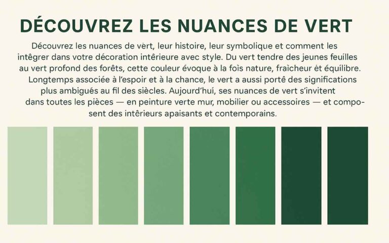 Nuances de vert : histoire, symbolique et inspirations déco - forli.fr